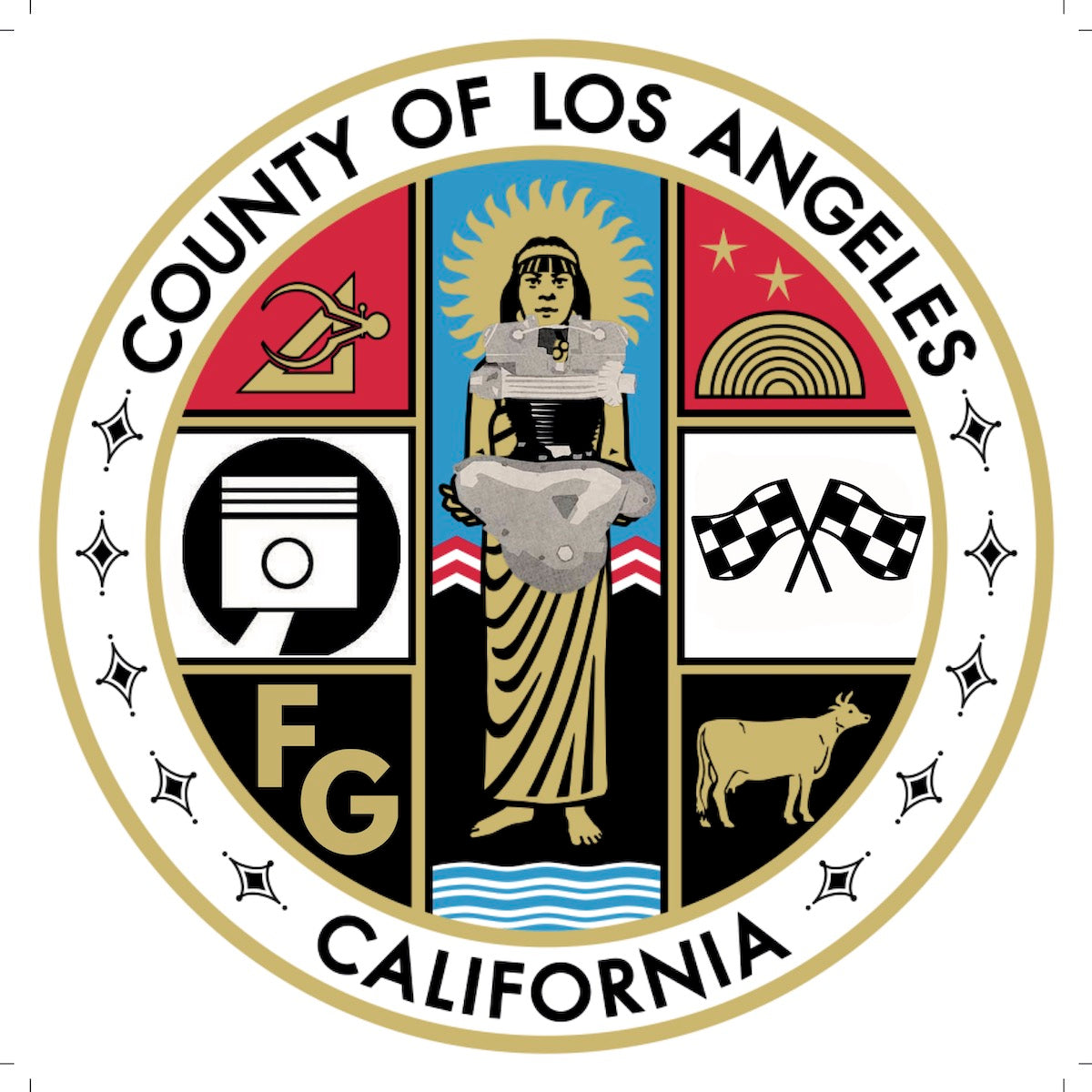 NEW F/G LOS ANGELES COUNTY STICKER! – Franz and Grubb Engine