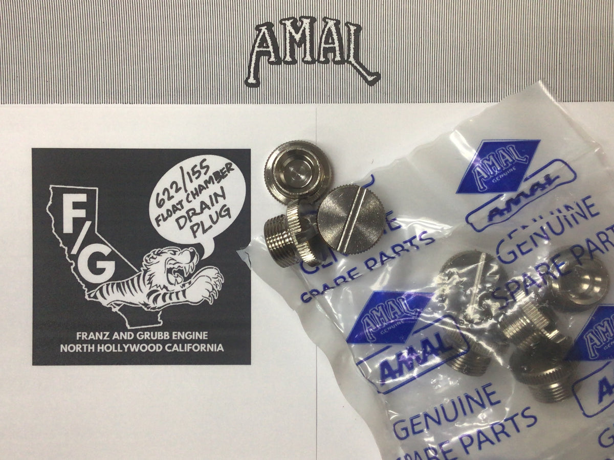 Amal MK1 Concentric float chamber drain plug – Franz and Grubb Engine