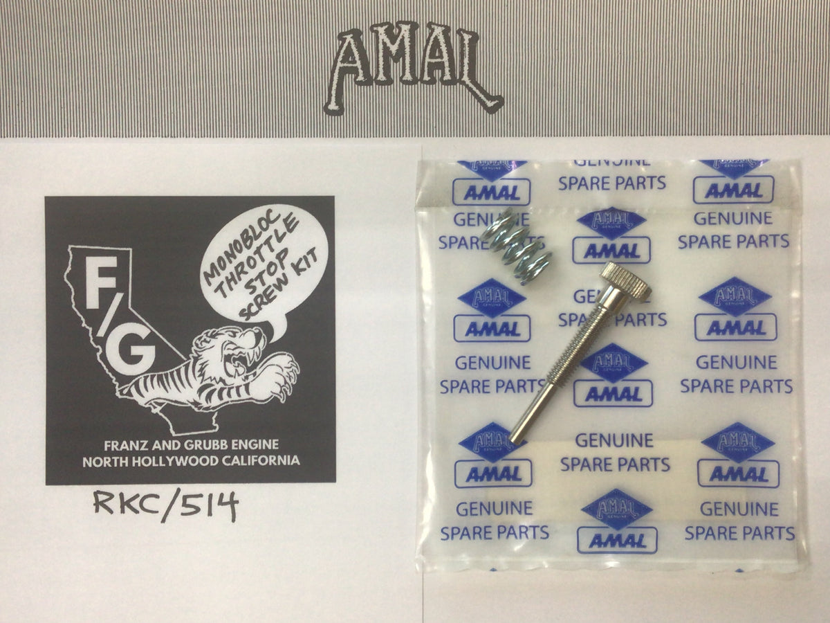 Amal monobloc throttle stop screw kit – Franz and Grubb Engine