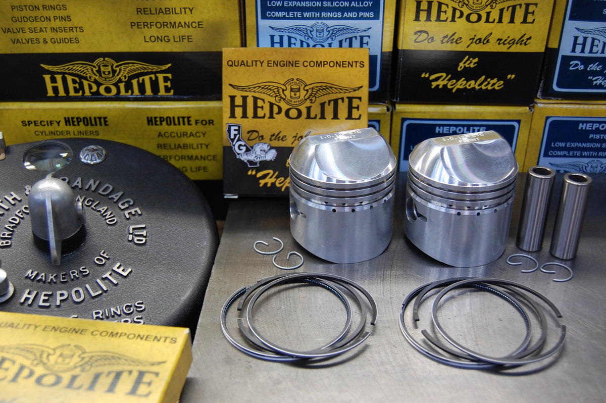 Triumph Hepolite Unit 500 piston and ring kit – Franz and Grubb Engine