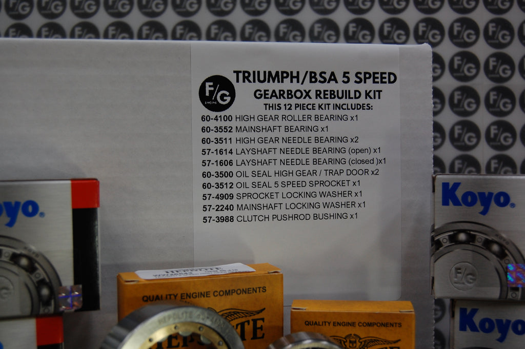 Triumph 5 speed gearbox rebuild kit 650 750 – Franz and Grubb Engine